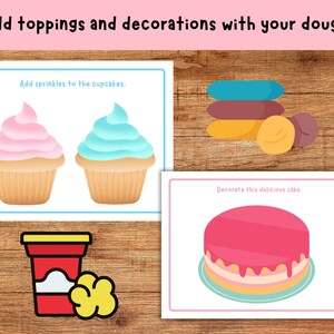 Play Dough Mats Food, Playdough Activity, Kids and Toddler Printables ...