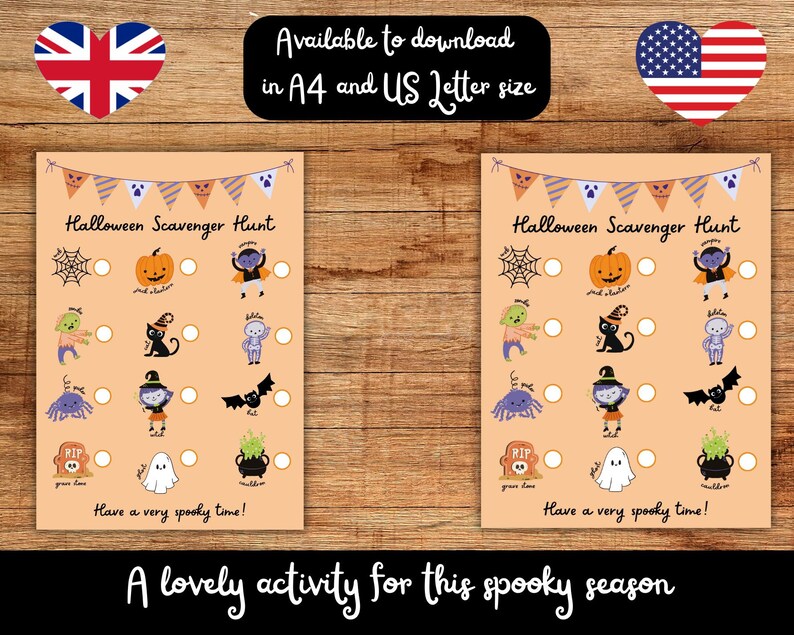 Halloween Scavenger Hunt Printable Download, Halloween Party Games ...