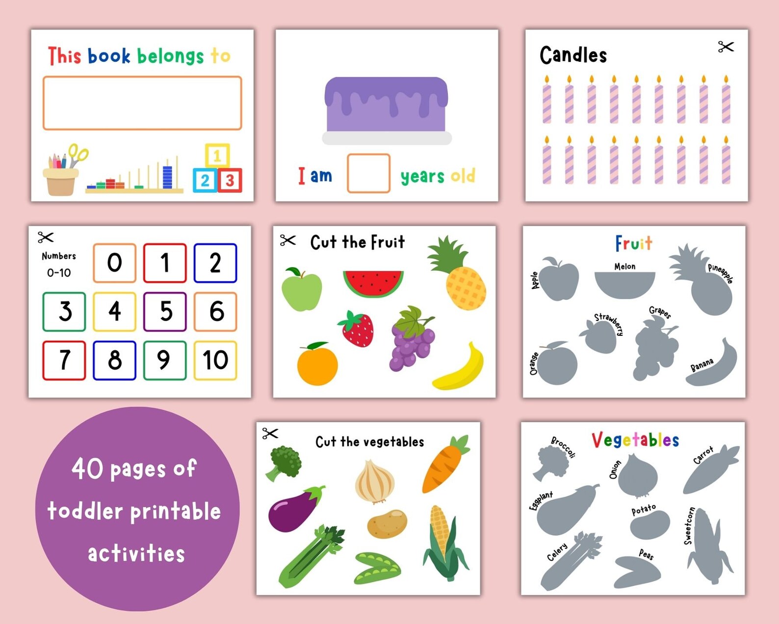 Toddler Busy Book Printable Download, First Busy Binder, Toddler ...