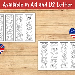 Printable Christmas Coloring Bookmarks, Color Your Own Bookmarks ...