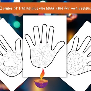 Diwali Coloring and Tracing Pages, Mehndi Patterns Coloring, Diwali ...
