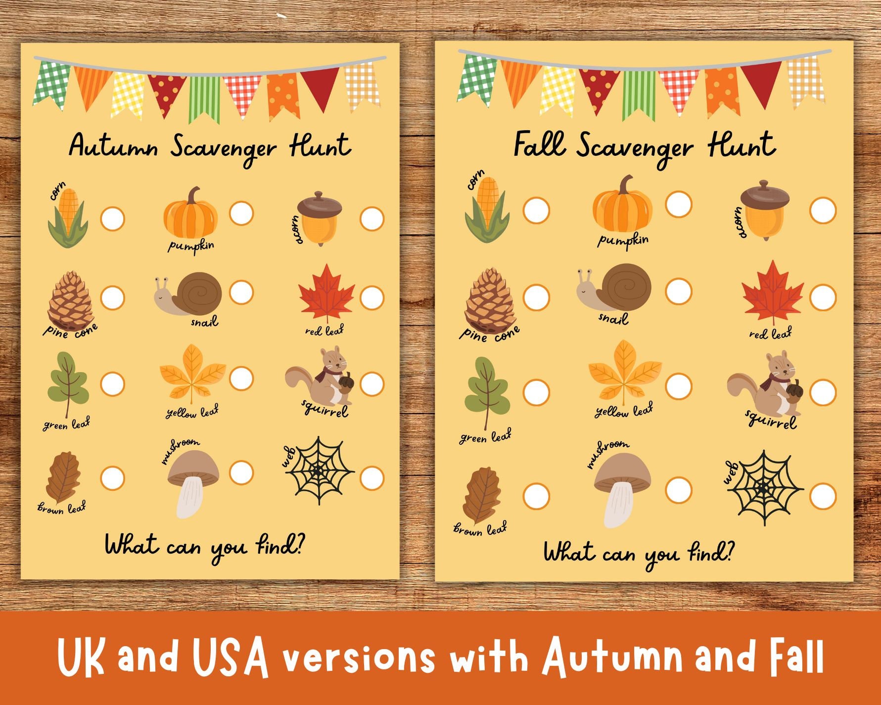 Fall Autumn Scavenger Hunt Printable Download, Fall Party Games ...