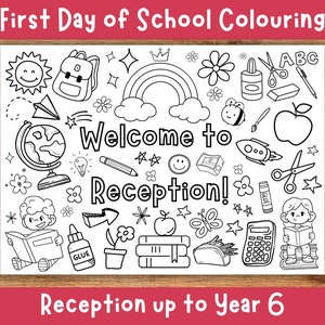 First Day of School Colouring Page, Start of the School Year Colouring ...