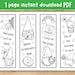 Printable St Patrick's Day Gnome Coloring Bookmarks, Color Your Own ...