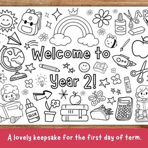 First Day of School Colouring Page, Start of the School Year Colouring ...