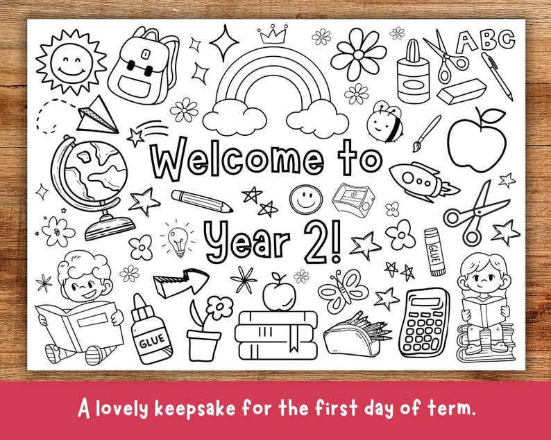 First Day of School Colouring Page, Start of the School Year Colouring ...