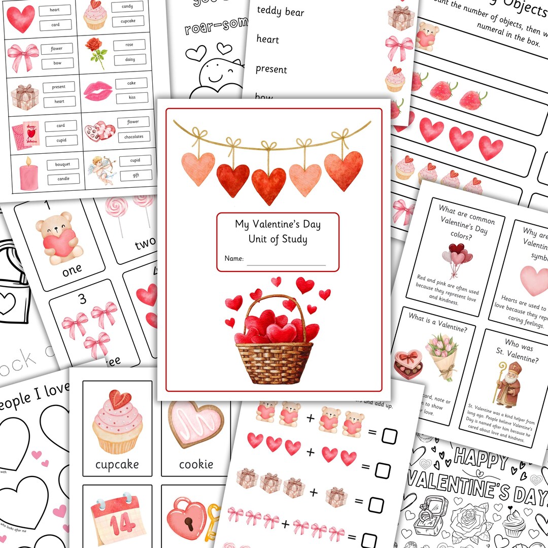 80+ Pages Valentine's Day Preschool Curriculum, Valentine's Unit of ...