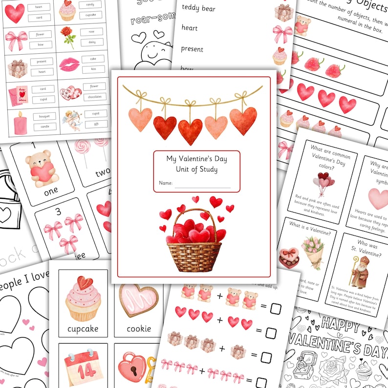 80+ Pages Valentine's Day Preschool Curriculum, Valentine's Unit of ...