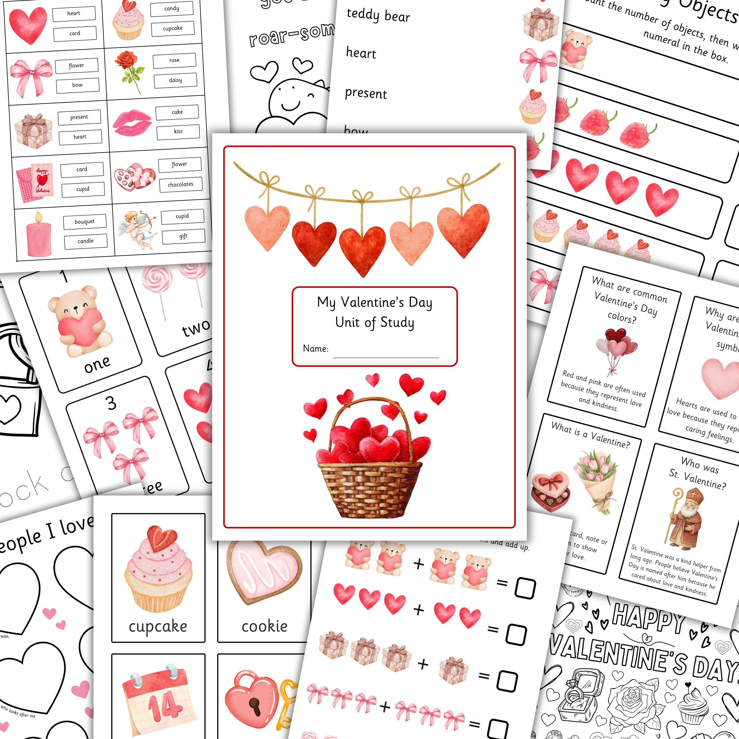 80+ Pages Valentine's Day Preschool Curriculum, Valentine's Unit of ...