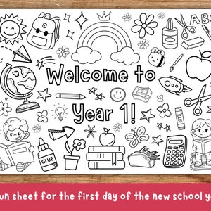 First Day of School Colouring Page, Start of the School Year Colouring ...