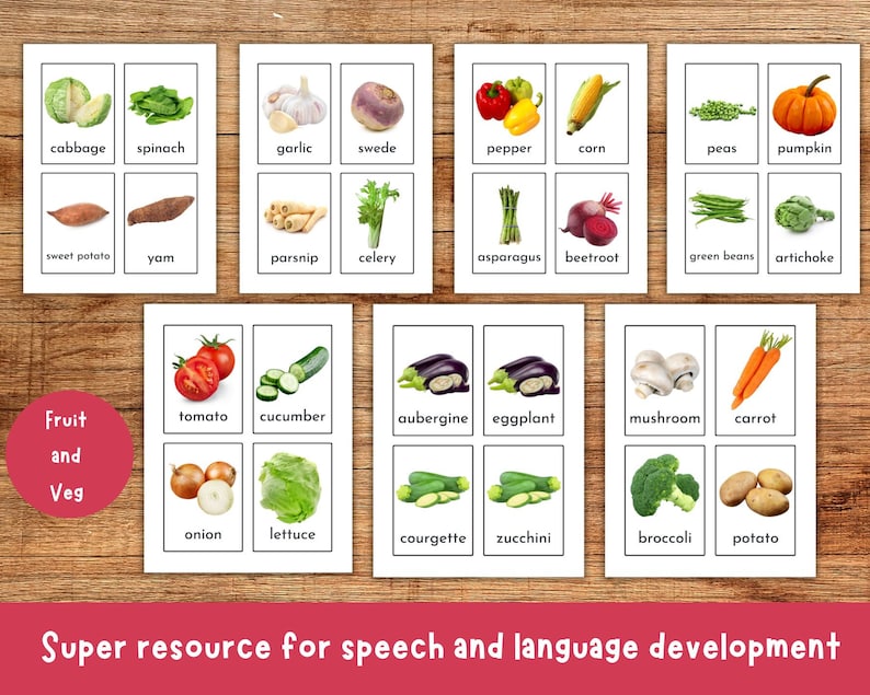 Food Flash Cards, Fruit and Vegetables Flashcards, Snacks Sweet Savoury ...