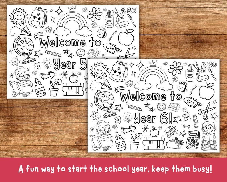 First Day of School Colouring Page, Start of the School Year Colouring ...