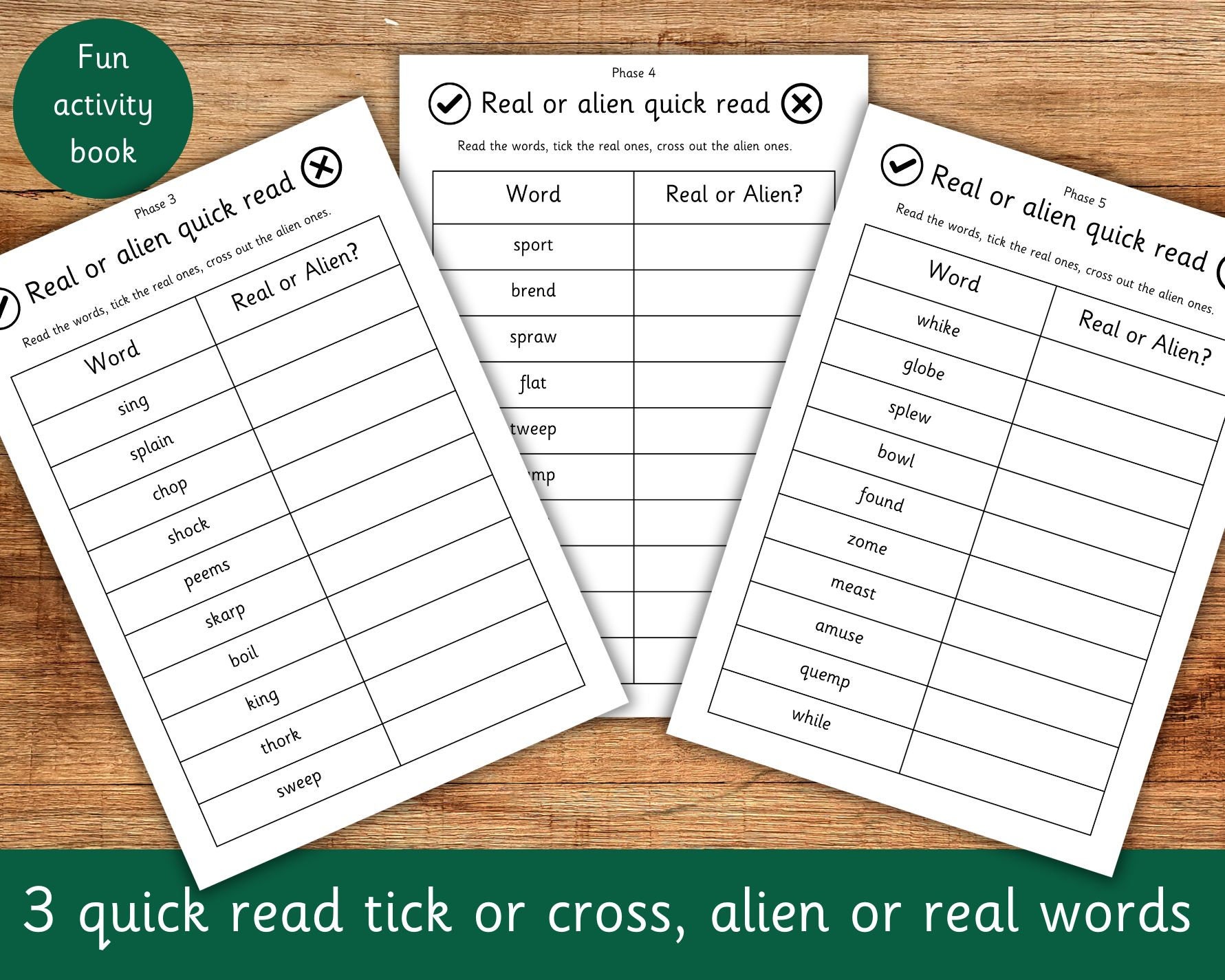 Phonics Screening Bundle, Year 1 Phonics Screening Printable, Phonics ...