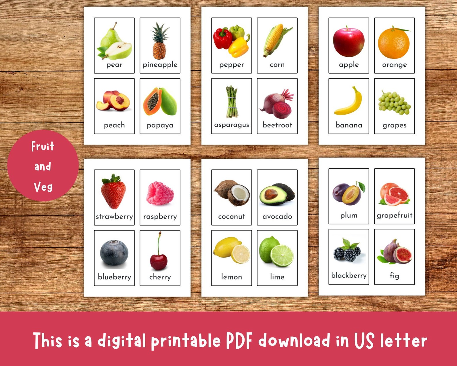 Food Flash Cards, Fruit and Vegetables Flashcards, Snacks Sweet Savoury ...