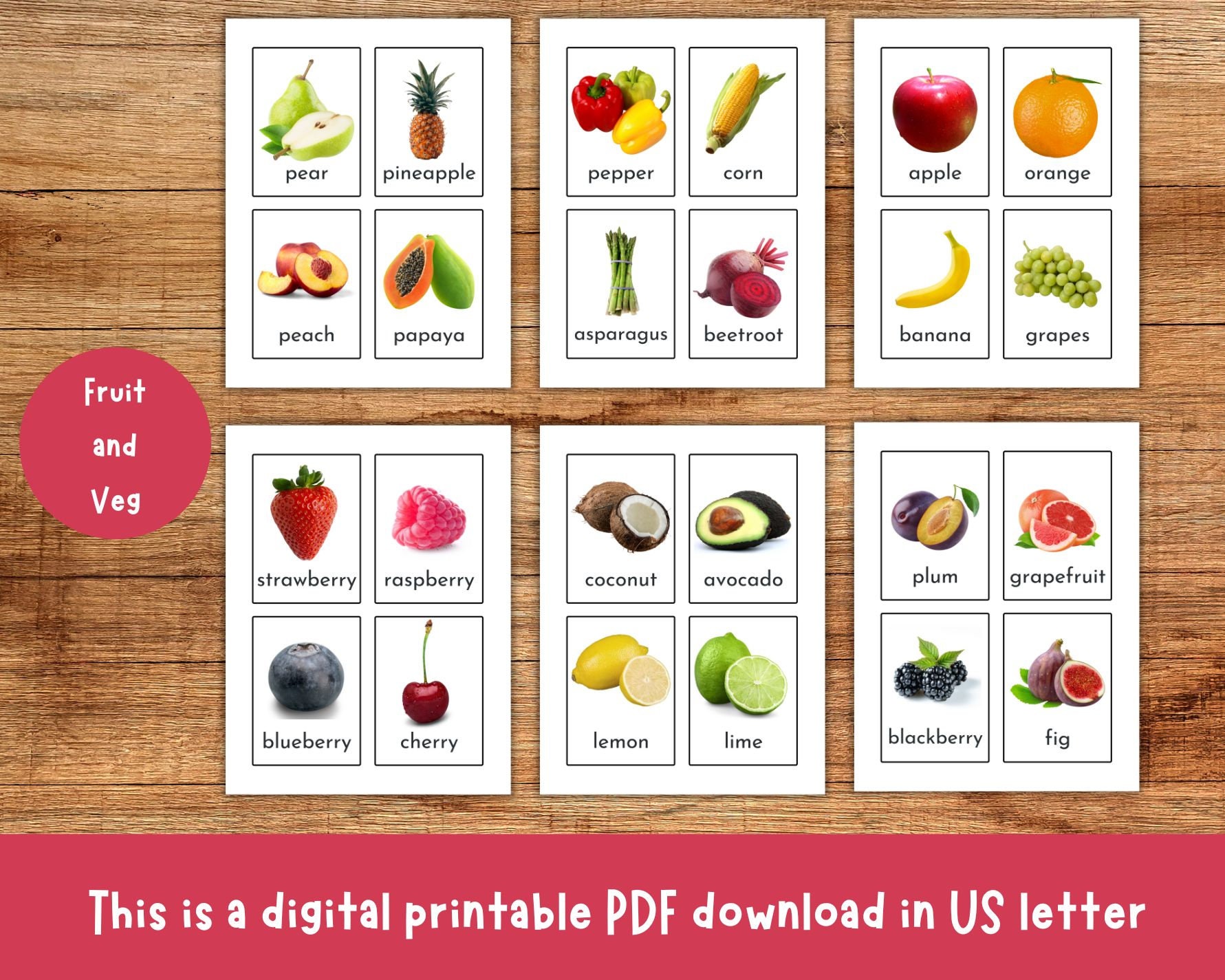 Food Flash Cards, Fruit and Vegetables Flashcards, Snacks Sweet Savoury ...