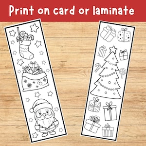 Printable Christmas Coloring Bookmarks, Color Your Own Bookmarks ...