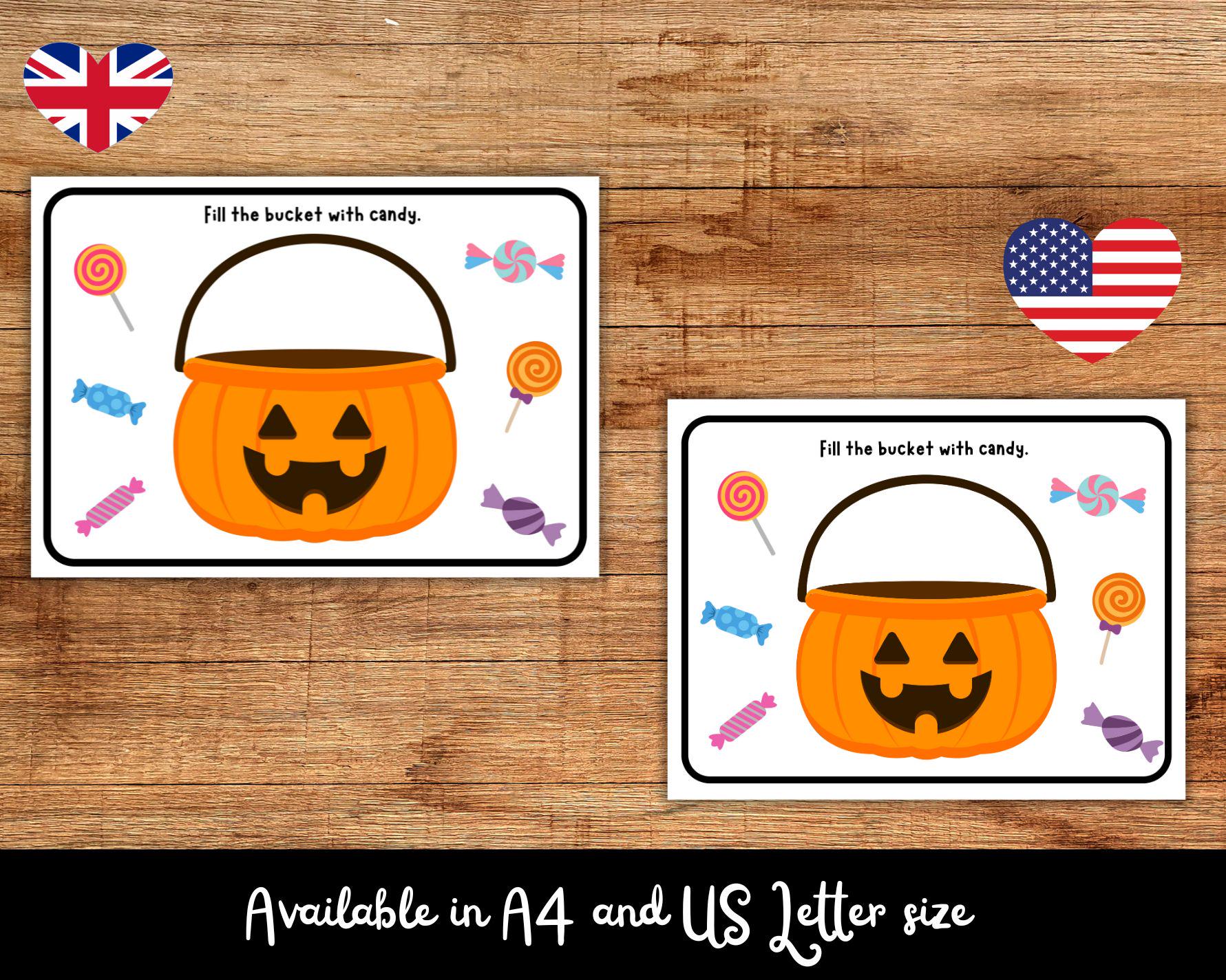 Halloween Play Dough Mats, Halloween Playdough Activity, Pre-school ...