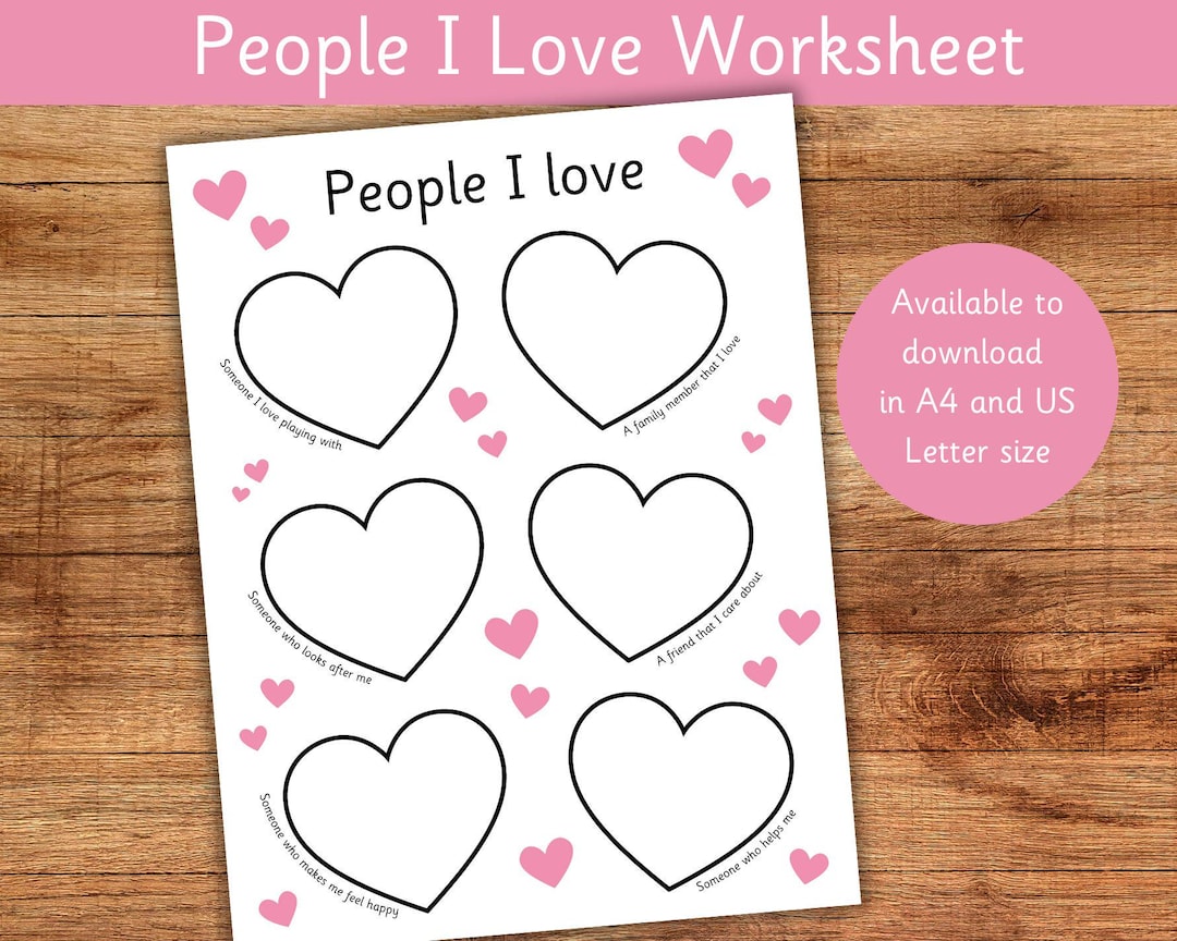 People I Love Activity, Valentine's Day Printable, Valentine's ...