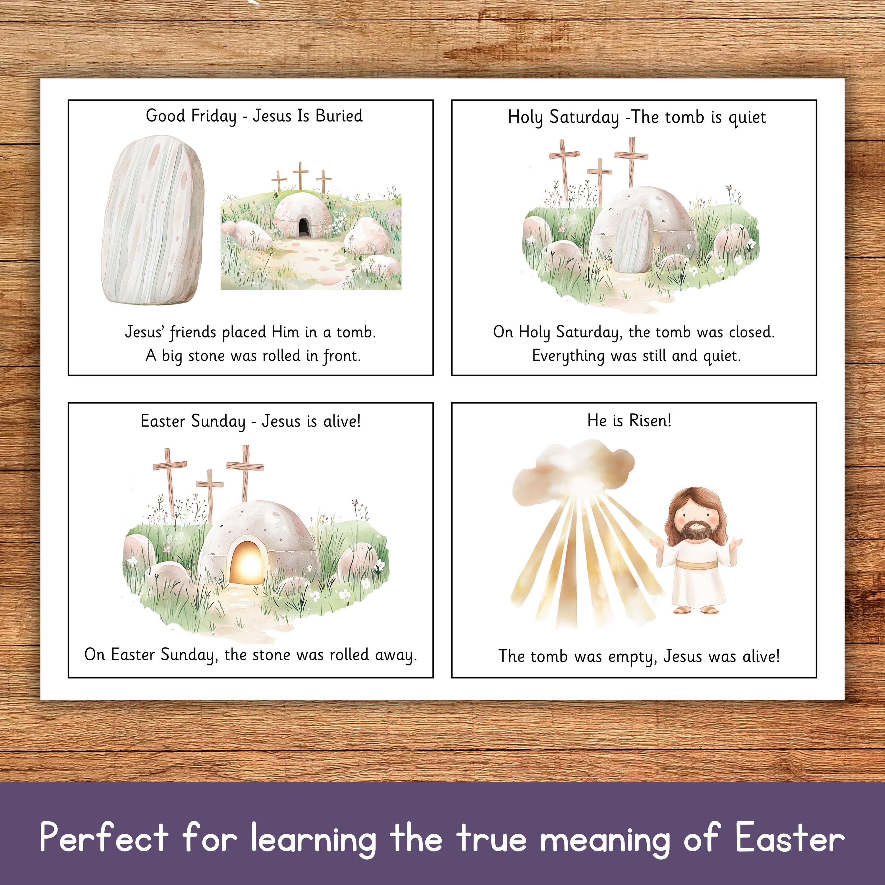 Easter Story Sequencing Cards for Kids | Christian Easter Printable ...