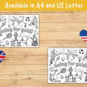 Paris Summer Games Coloring Page, Athletics Placemat, Sports Kids ...