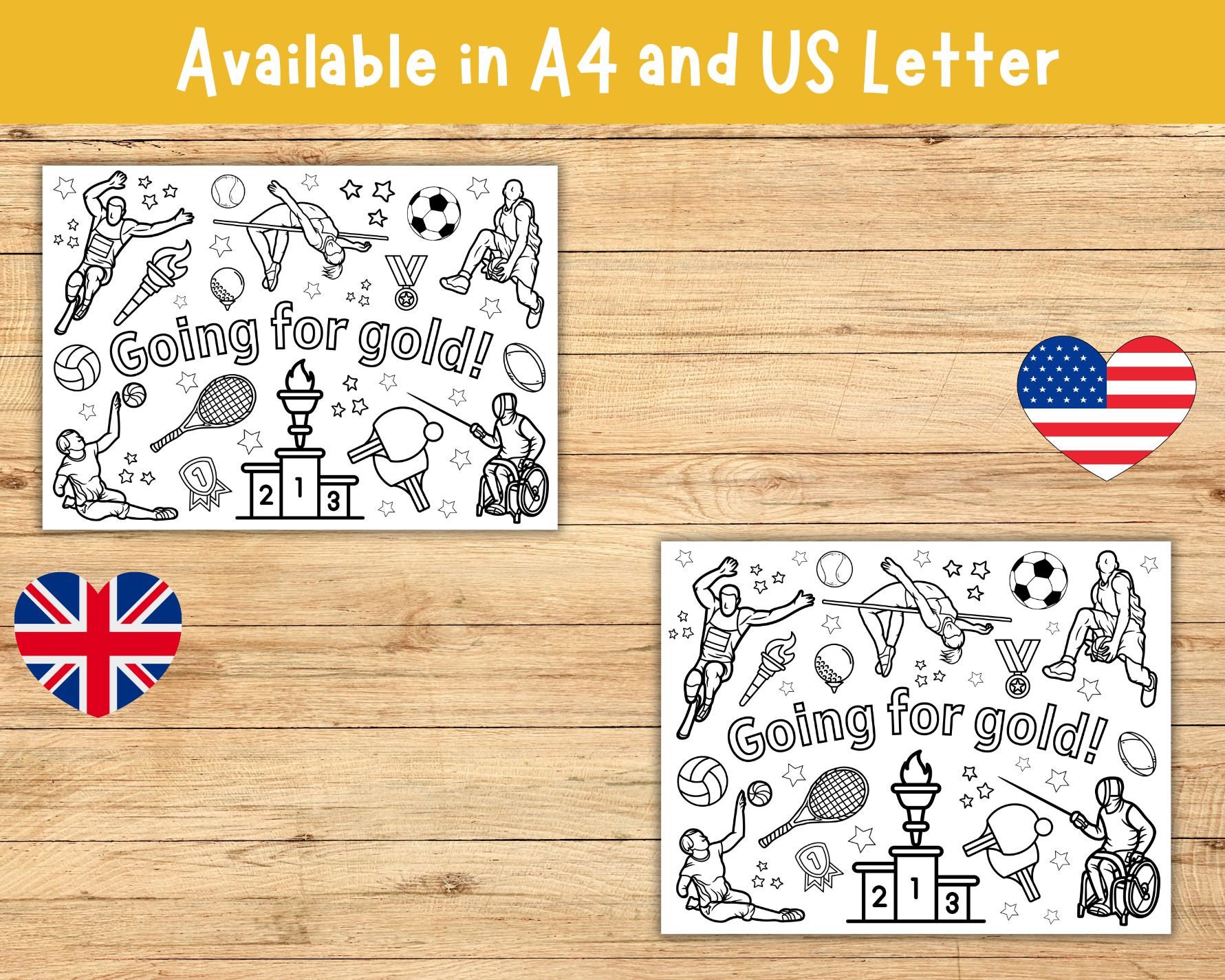 Paris Summer Games Coloring Page, Athletics Placemat, Sports Kids ...