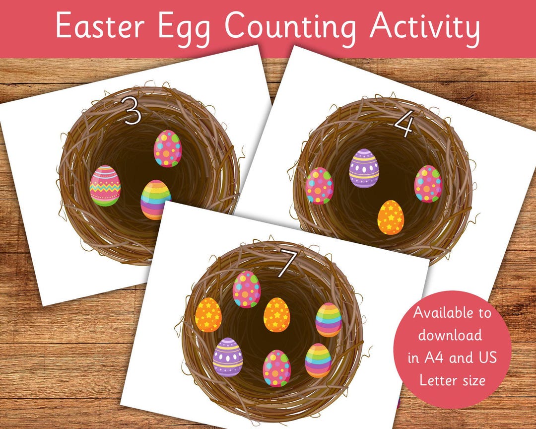 Easter Egg Counting Activity, Easter Math Activity, Egg Counting Maths ...