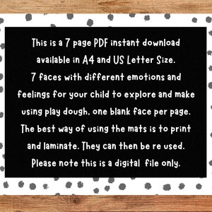 Play Dough Mat Faces for Emotions and Feelings, Playdough Activity ...