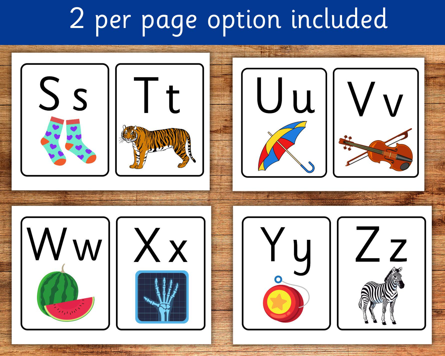 Alphabet Poster, Printable Alphabet Posters, Alphabet Flashcards ...