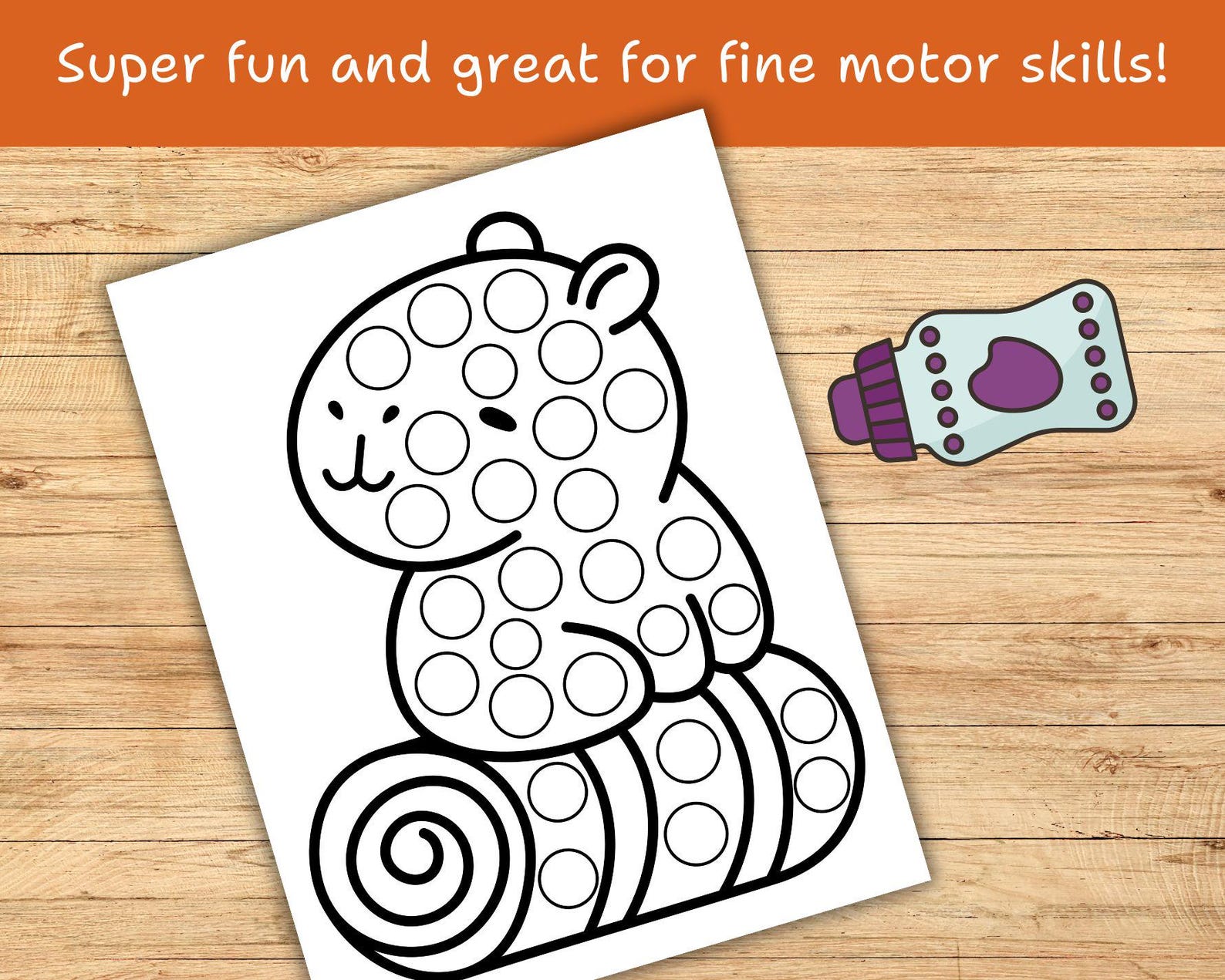 Capybara Dot Marker Coloring, Capybara Do a Dot Worksheets, Capybara ...