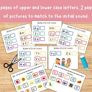 Cut and Paste Alphabet Worksheets, Preschool Learning, Educational ...