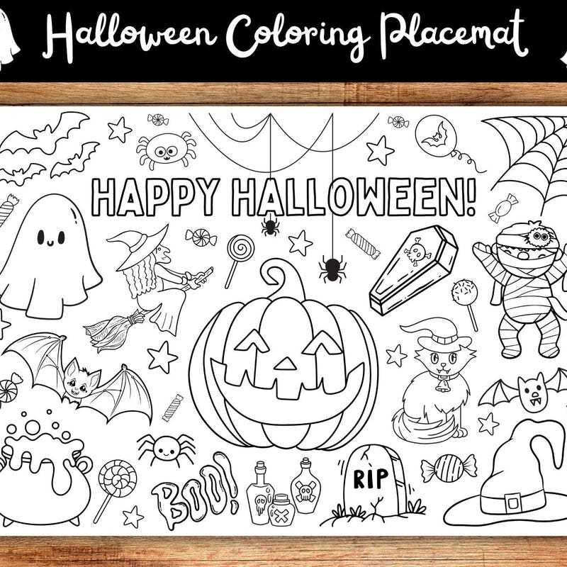 Halloween Placemat - Etsy