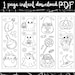 Halloween Coloring Bookmarks, Kids Halloween Activity, Halloween ...
