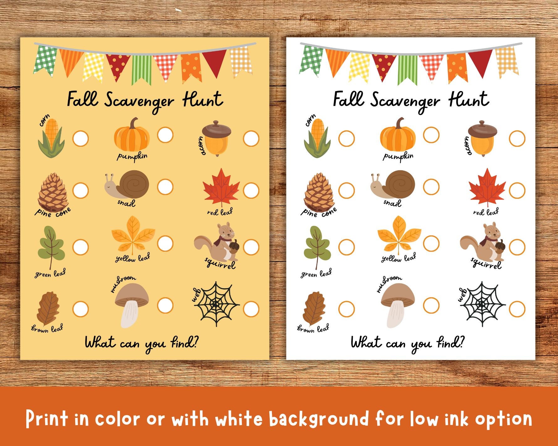 Fall Autumn Scavenger Hunt Printable Download, Fall Party Games ...