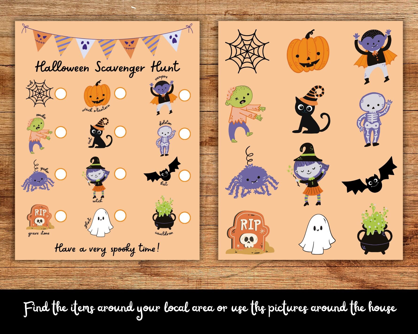 Halloween Scavenger Hunt Printable Download, Halloween Party Games ...