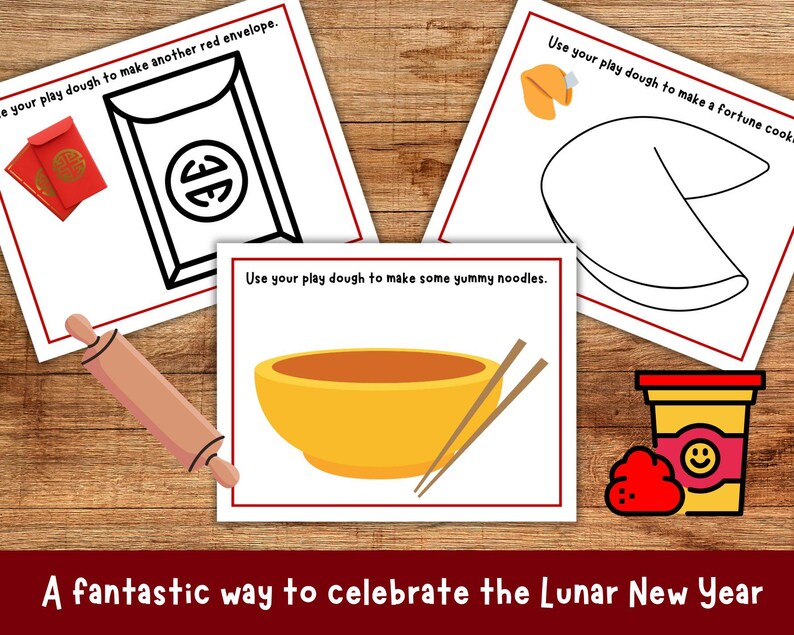 Chinese New Year 2026 Playdough Mats, Lunar New Year Playdough Activity ...