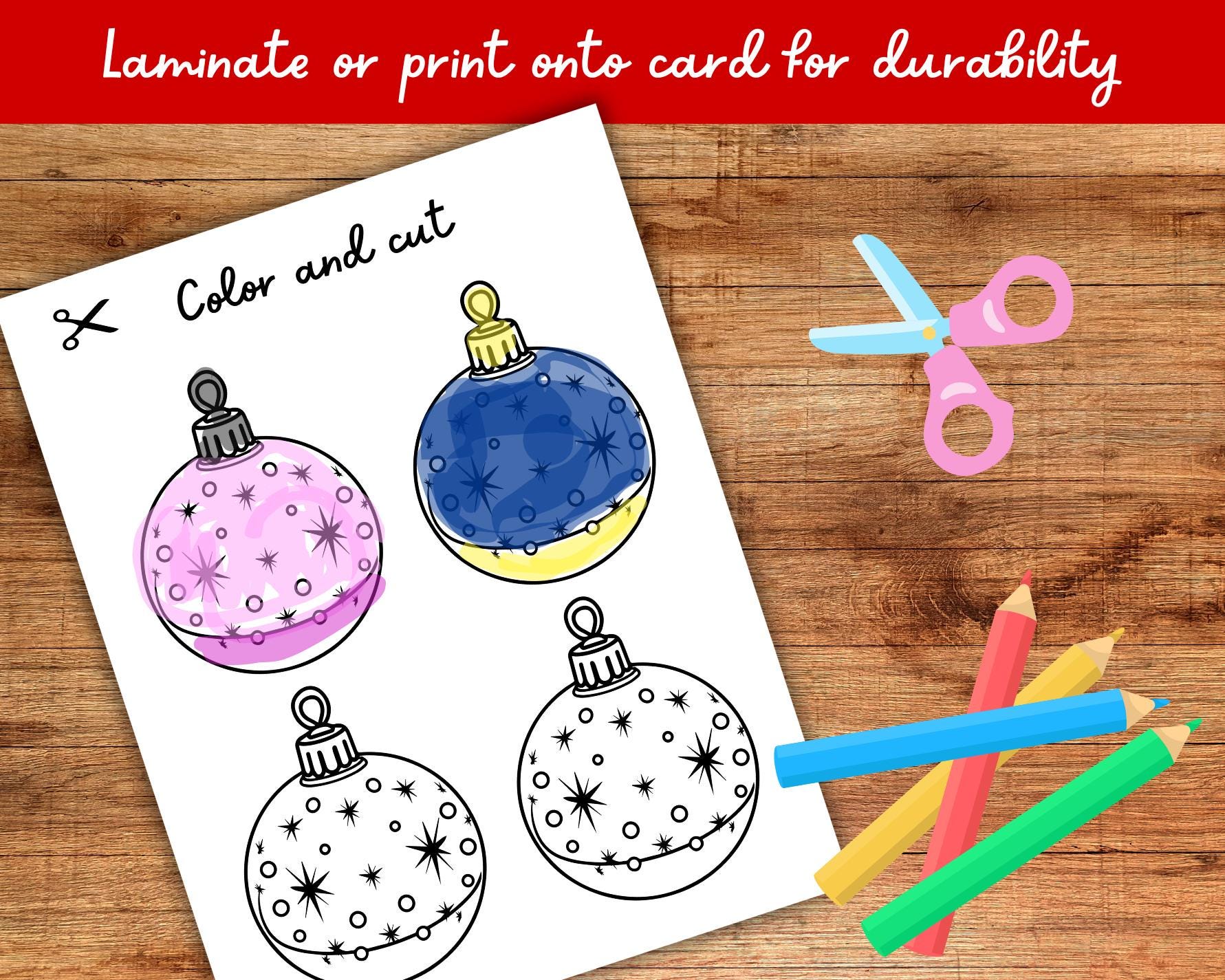 Christmas Printable Decorations, Christmas Coloring Pages, Christmas ...