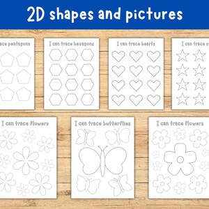 Tracing Line and Shape Worksheets, Kids Educational Activity, Tracing ...