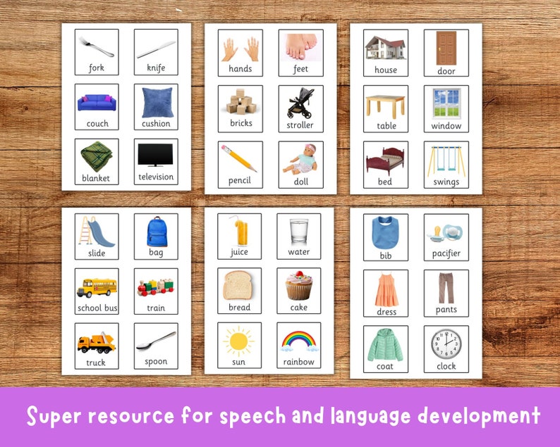 First Word Flash Cards, Baby First Word Flashcards, Educational ...