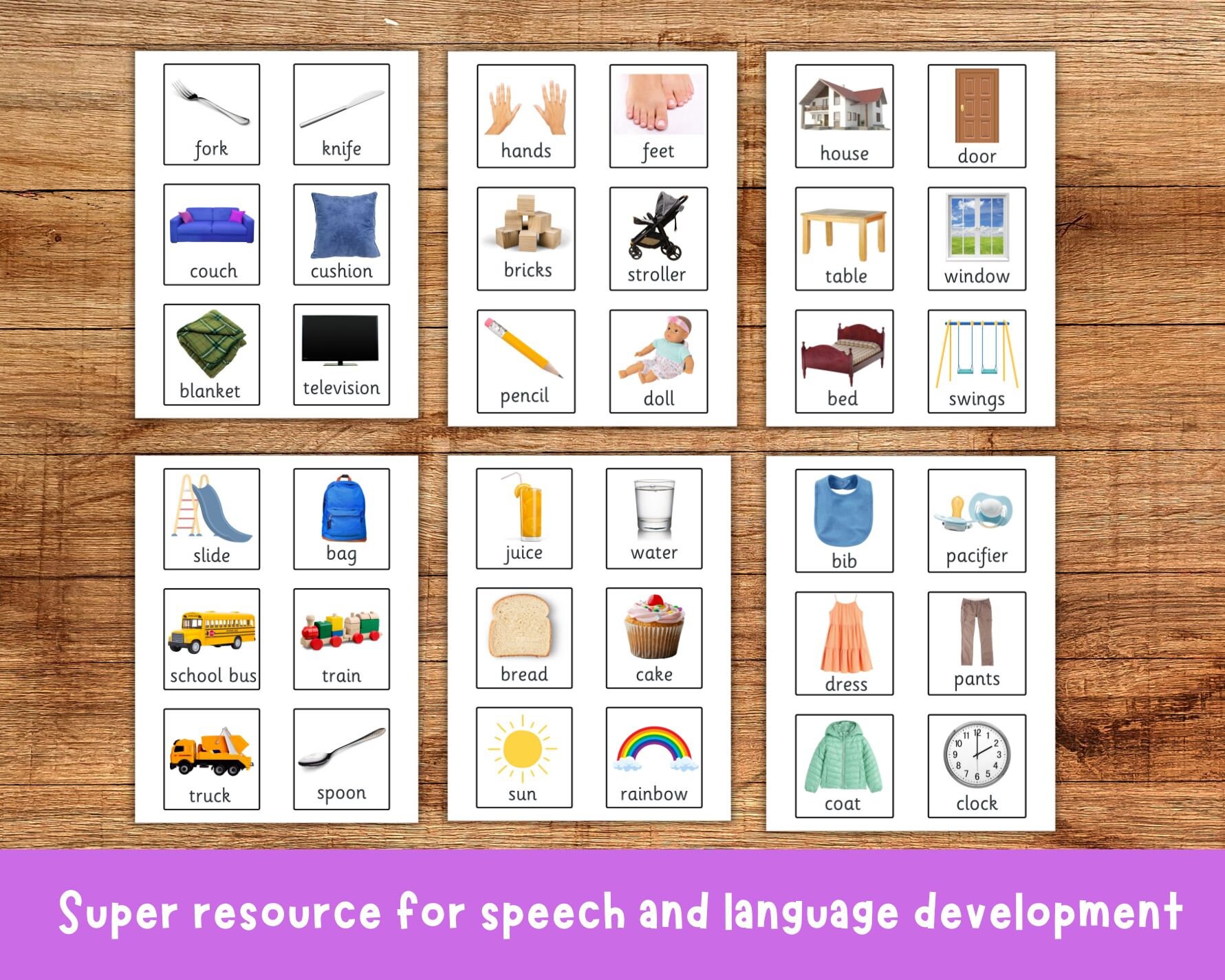 First Word Flash Cards, Baby First Word Flashcards, Educational ...