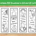 Printable St Patrick's Day Gnome Coloring Bookmarks, Color Your Own ...