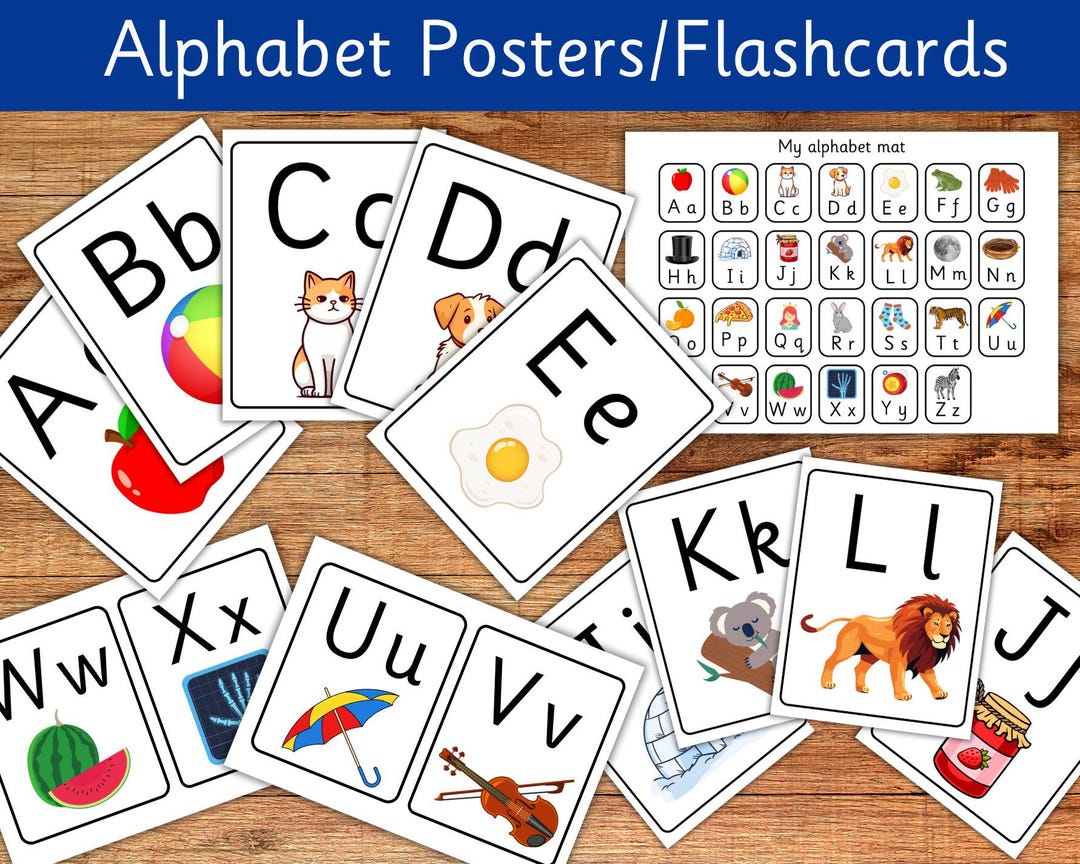 Alphabet Flashcards, Printable Alphabet Posters, ABC Flashcards ...