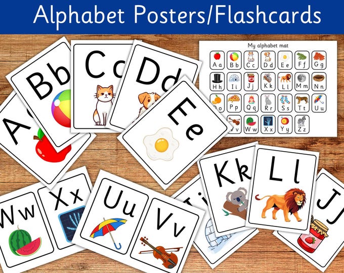Alphabet Posters| Alphabet Flashcards | Classroom Poster | Preschool ...