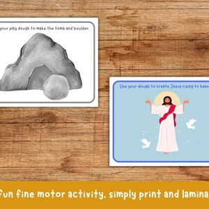 Easter Story Play Dough Mat , Christian Playdough Activity, Kids and ...