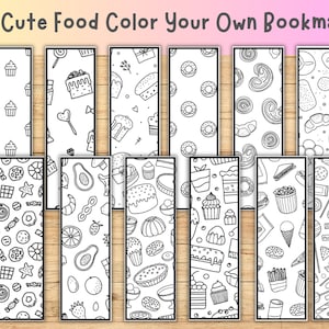 Printable Coloring Bookmarks Food Candy Sweet Treat Themed, Color Your ...