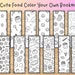 Printable Coloring Bookmarks Food Candy Sweet Treat Themed, Color Your ...