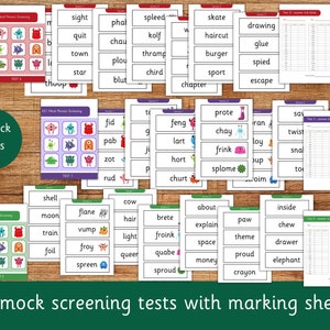 Phonics Screening Bundle, Year 1 Phonics Screening Printable, Phonics ...