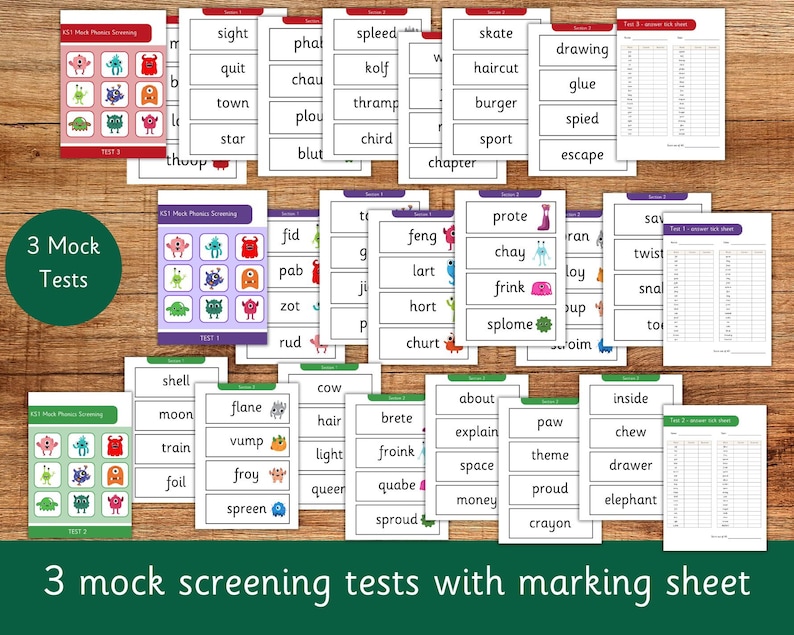 Phonics Screening Bundle, Year 1 Phonics Screening Printable, Phonics ...