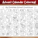 Advent Calendar Coloring Page , Christmas Countdown Coloring, Printable ...