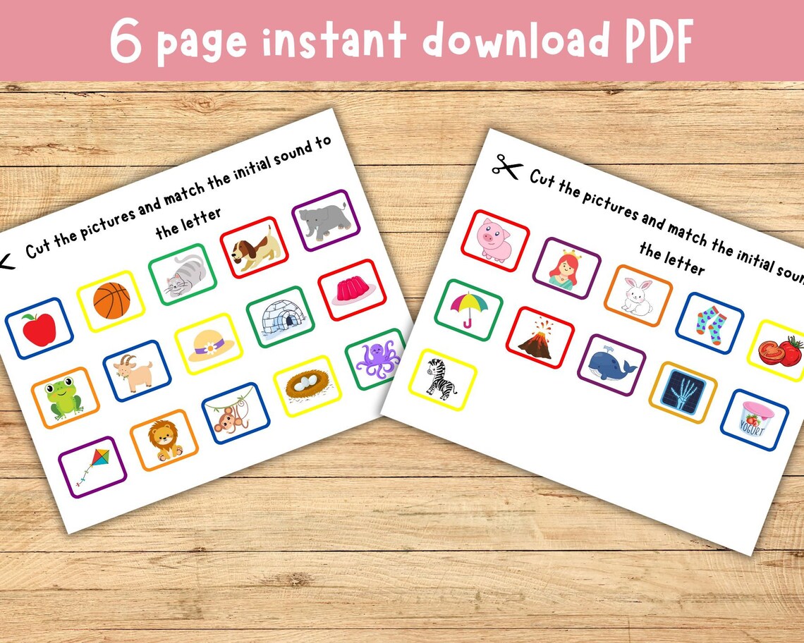 Cut and Paste Alphabet Worksheets, Preschool Learning, Educational ...