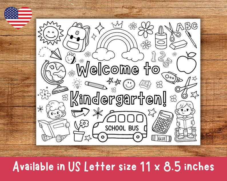 First Day of School Coloring Page, Start of the School Year Coloring ...